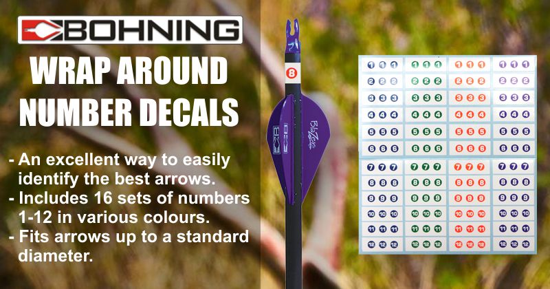 Bohning Arrow Number Wrap-Around Decals – Advanced Archery